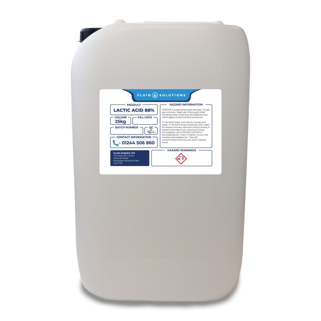 Lactic Acid 88% Food Grade - Fluid Science